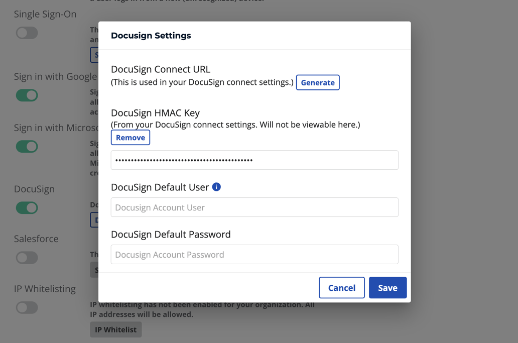 How to integrate with DocuSign - Standard One-Way
